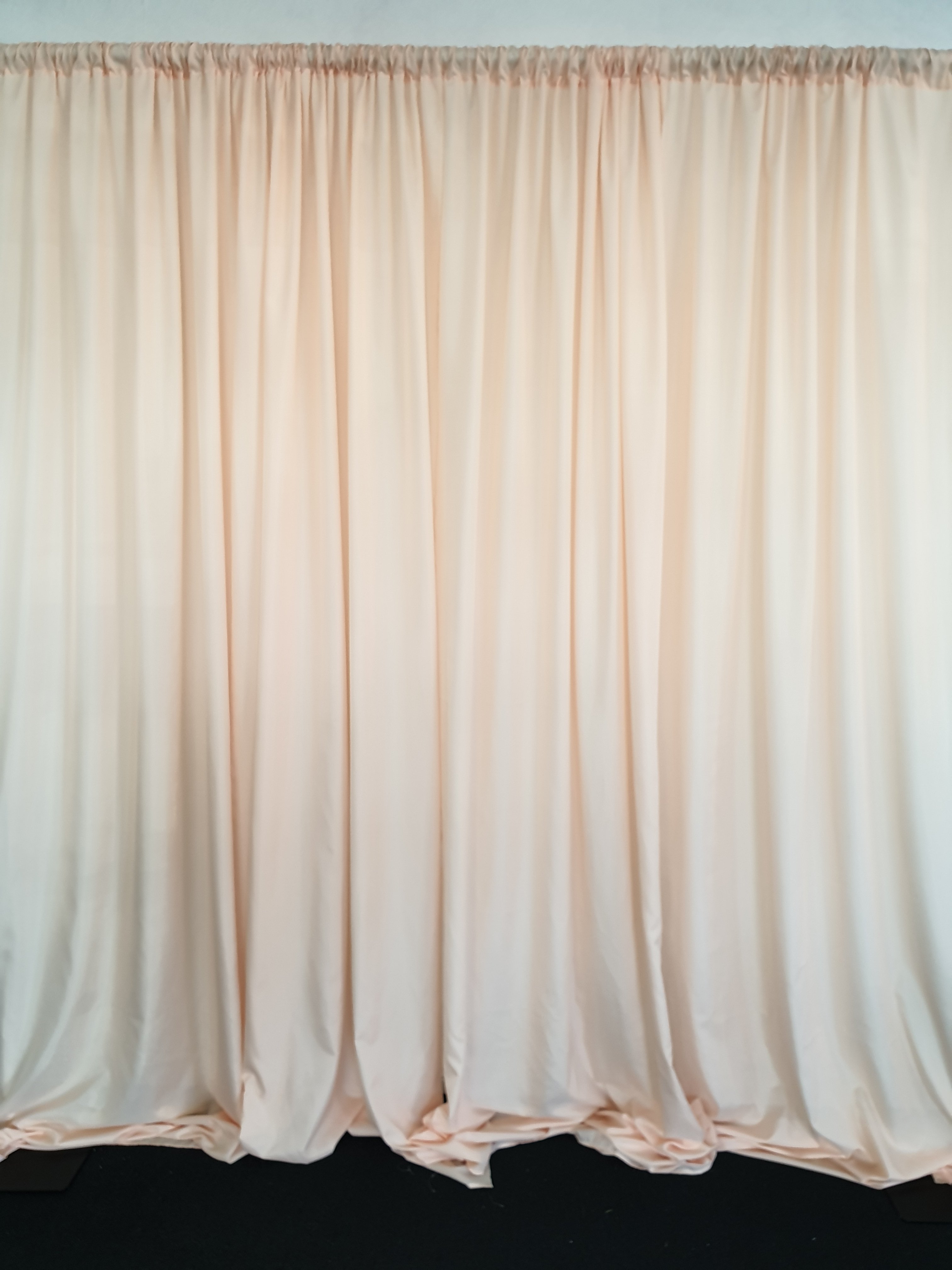Peach-fabric-backdrop | Covers Decoration Hire